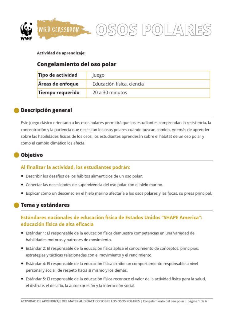Juego educativo sobre osos polares | PDF | Osos | Oso polar