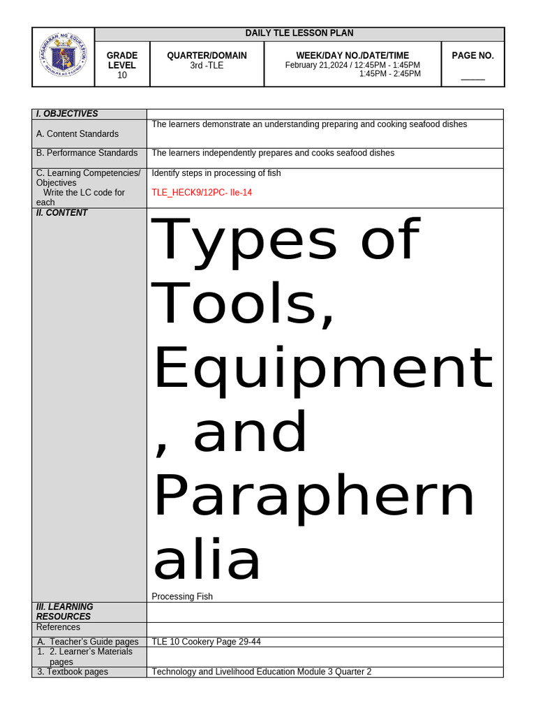 q2 Lesson Tle 21 | PDF | Lesson Plan | Rubric (Academic)