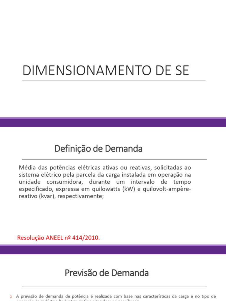 Aula01.1 - Capacidade e Demanda | PDF | Potência (Física) | Energia ...