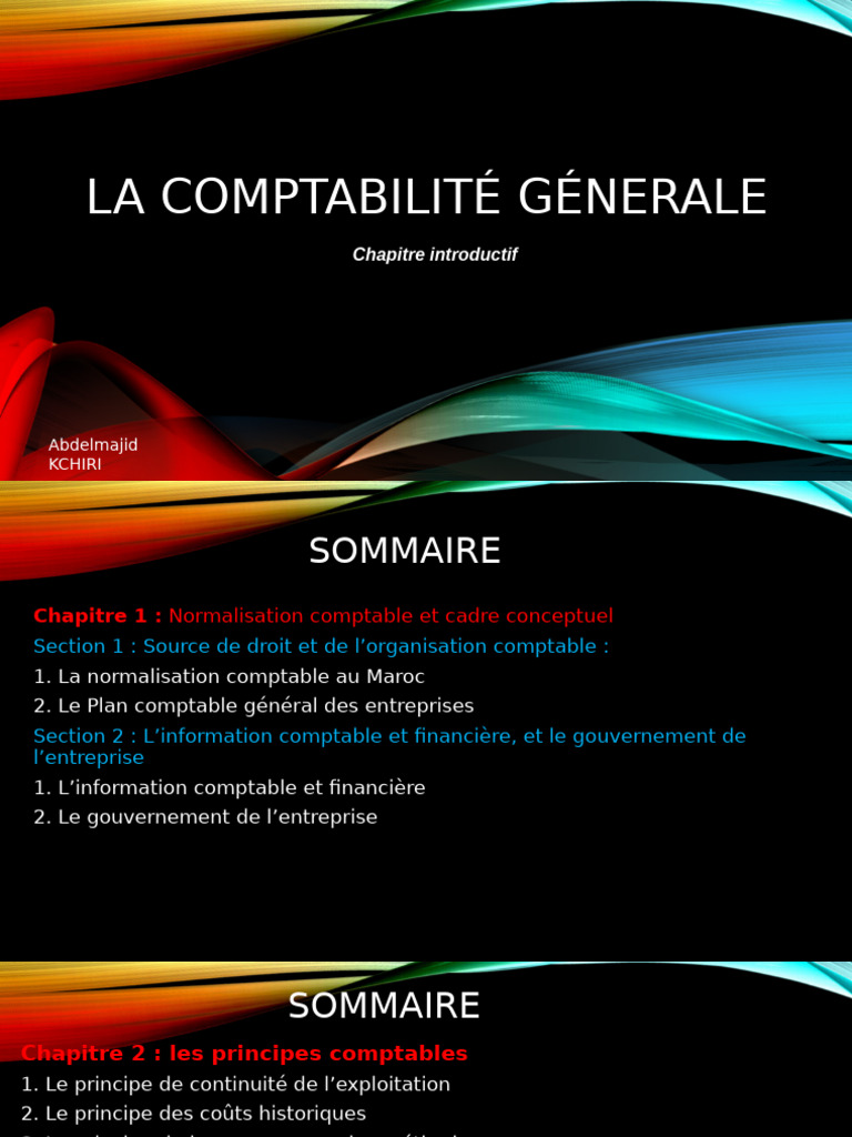 Normalisation Comptable au Maroc | PDF | Comptabilité | Business