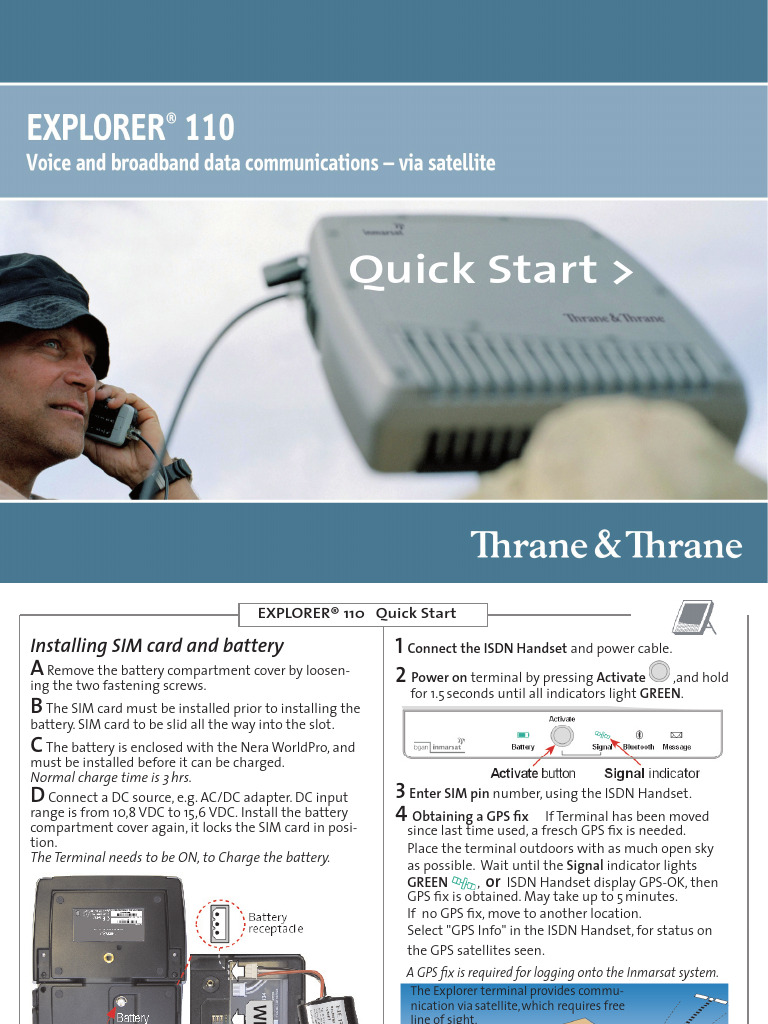 Explorer 110 Quick Start | PDF | Telecommunications | Computing