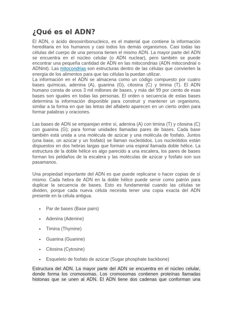 Adn y Arn | PDF | Adn | Rna