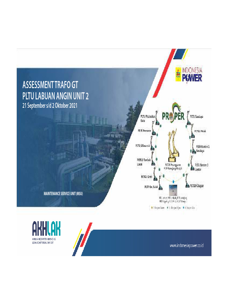 Assessment Trafo GT Unit 2 PLTU Labuan Angin | PDF | Transformer ...