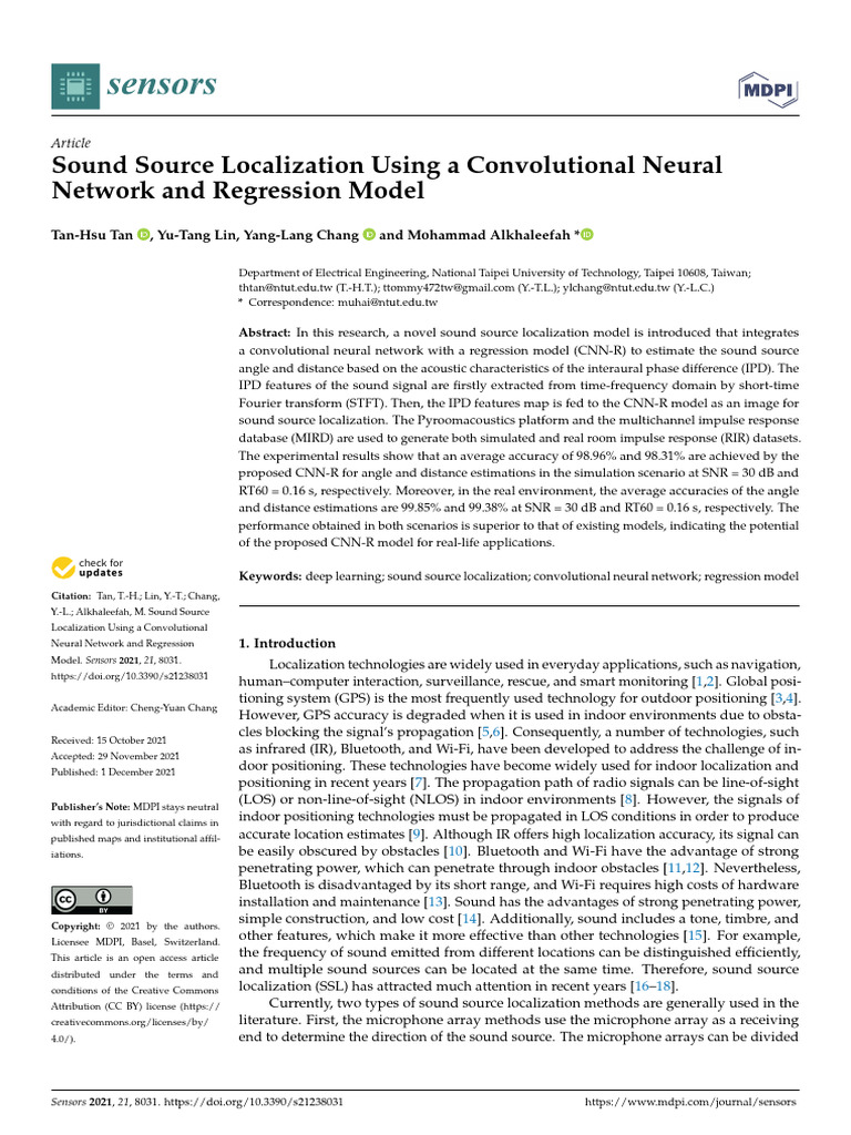 Sound Source Localization Using A Convolutional Neural | PDF | Accuracy And Precision ...