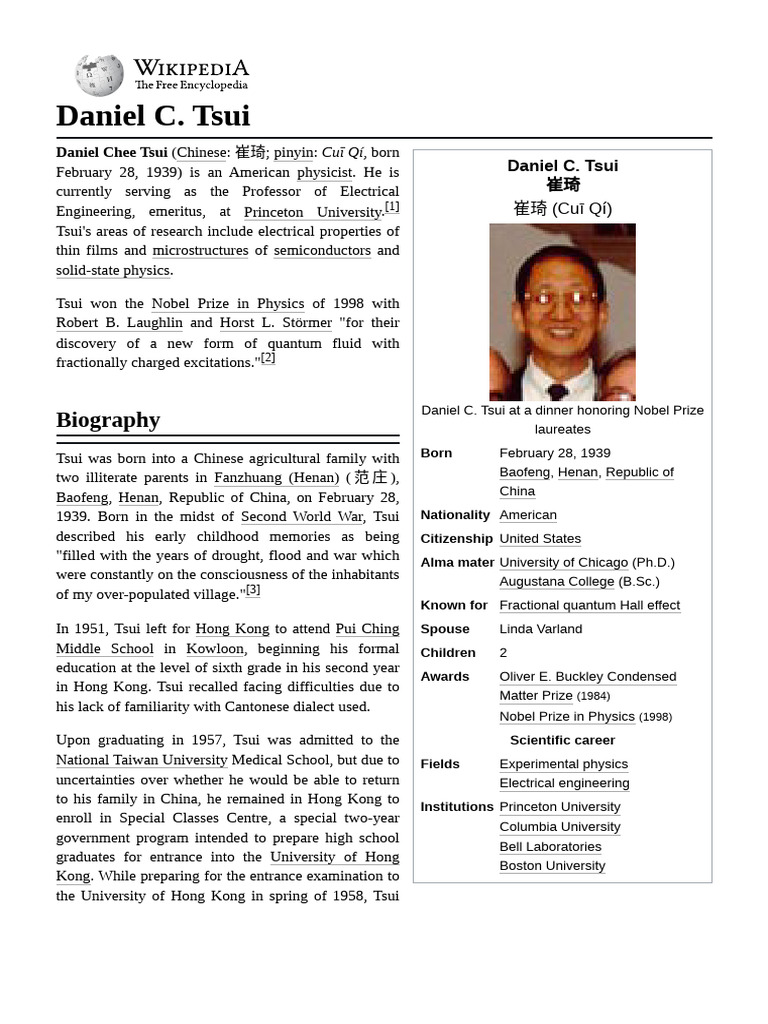 Daniel C. Tsui | PDF