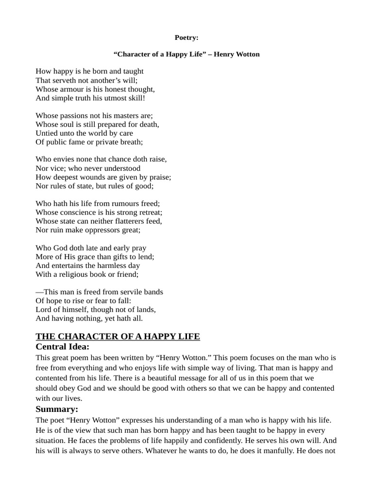 Unit 1 - Poetry and Short Stories | PDF