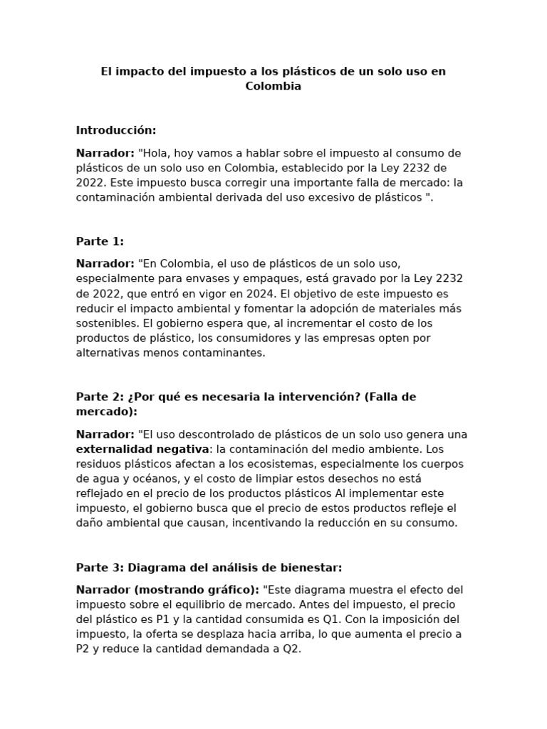 El Impacto Del Impuesto A Los Plásticos de Un Solo Uso en Colombia ...