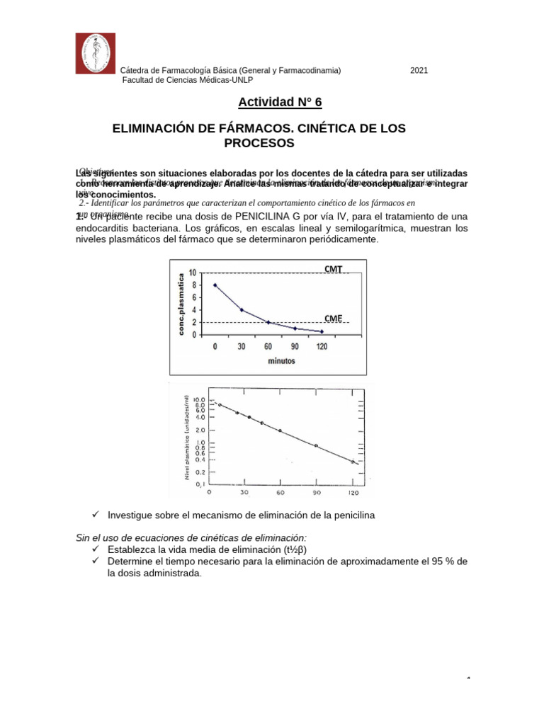 TP6 Farmacacinética III 2021 | PDF | Biodisponibilidad | Farmacocinética