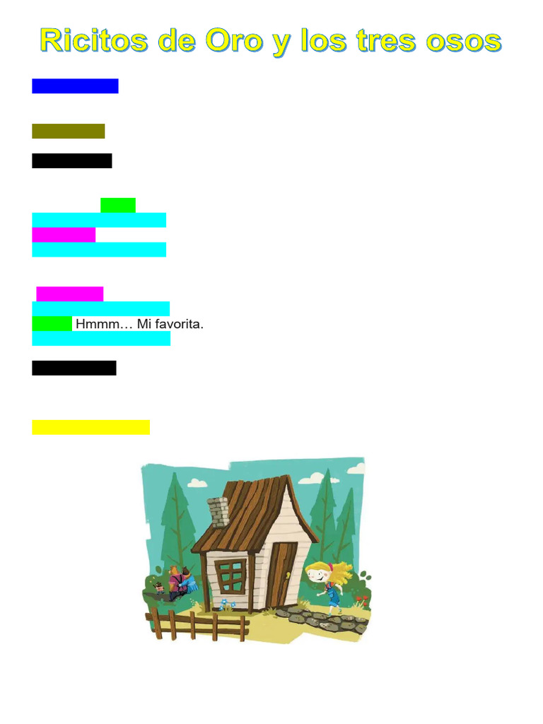 Ricitos de Oro y Los Tres Osos | PDF | Ricitos de oro y los tres osos