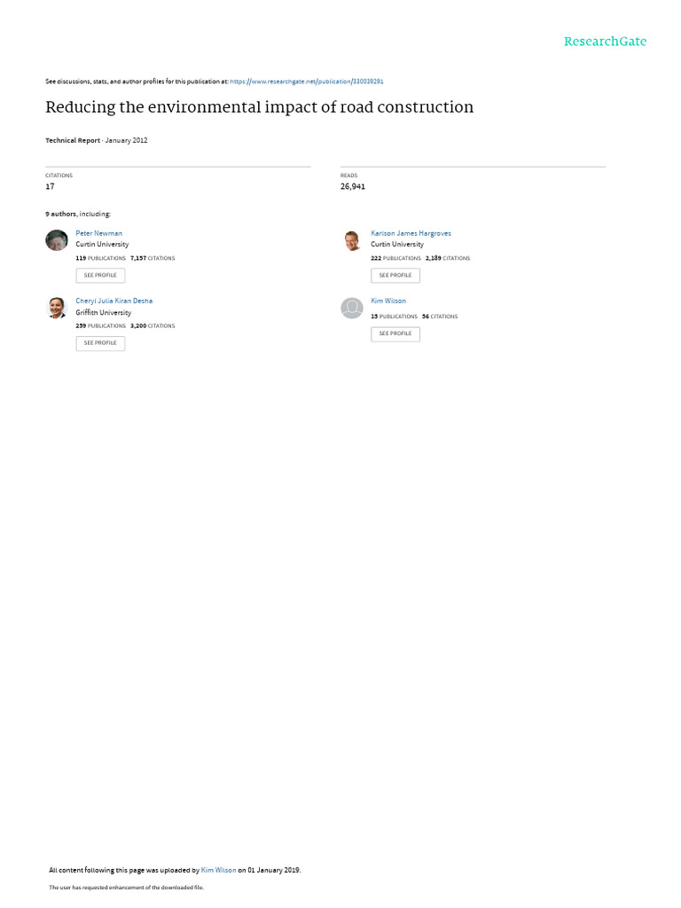 SBEnrc Project 1.3 Briefing Report Reducing Energy Intensity of Road Construction | PDF | Road ...