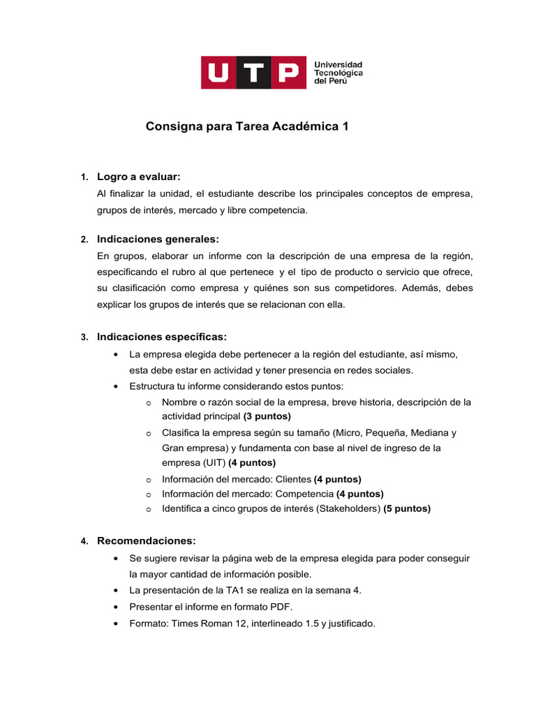 Ta1 Indicacione | PDF | Negocios