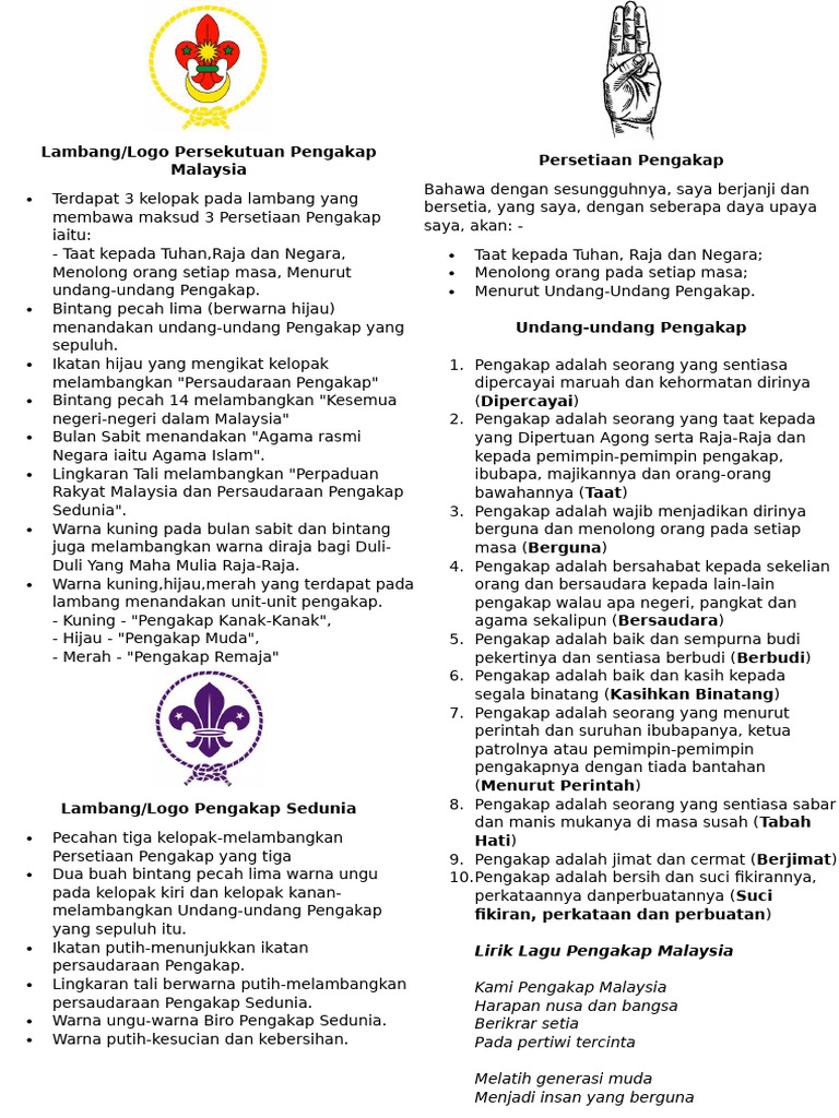 Nota Pengakap | PDF | Agama & Spiritualitas