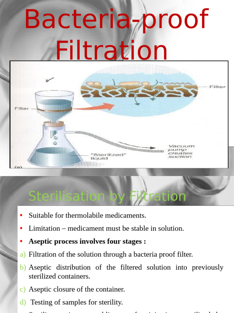 Bacteria-Proof Filtration Methods | PDF | Filtration | Sintering