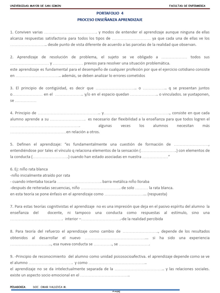 Estrategias de Aprendizaje en Enfermería | PDF | Aprendizaje | Enseñando