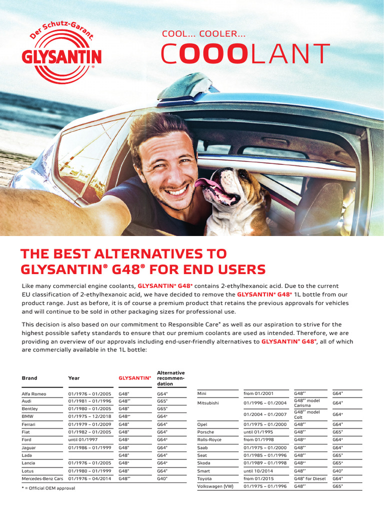 GLYSANTIN G48 Orientierungsliste EN | PDF | Engines | Motor Vehicle