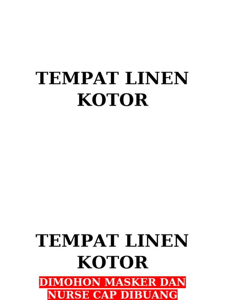 Tempat Linen Kotor | PDF