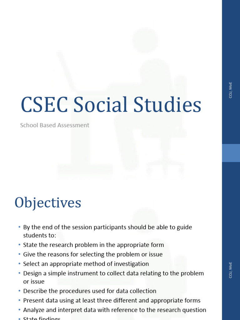 CSEC Social Studies SBA 20240201 | PDF | Sampling (Statistics) | Chart