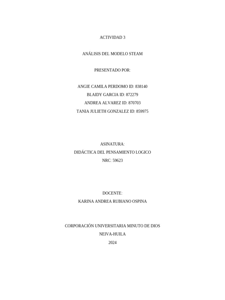 Actividad 3-Análisis Del Modelo Steam | PDF