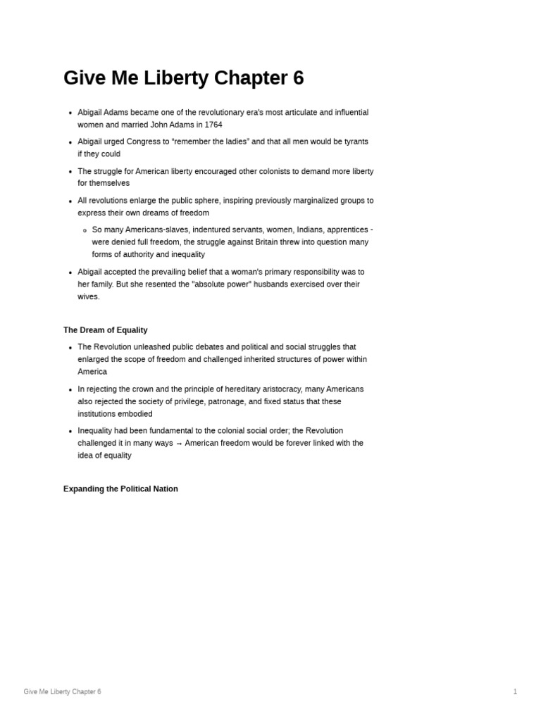 Give Me Liberty Chapter 6 | PDF | American Revolution | Democracy