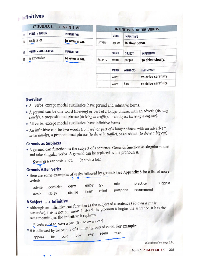 GerundsInfinitives Fio | PDF | Language Mechanics | Linguistic Morphology