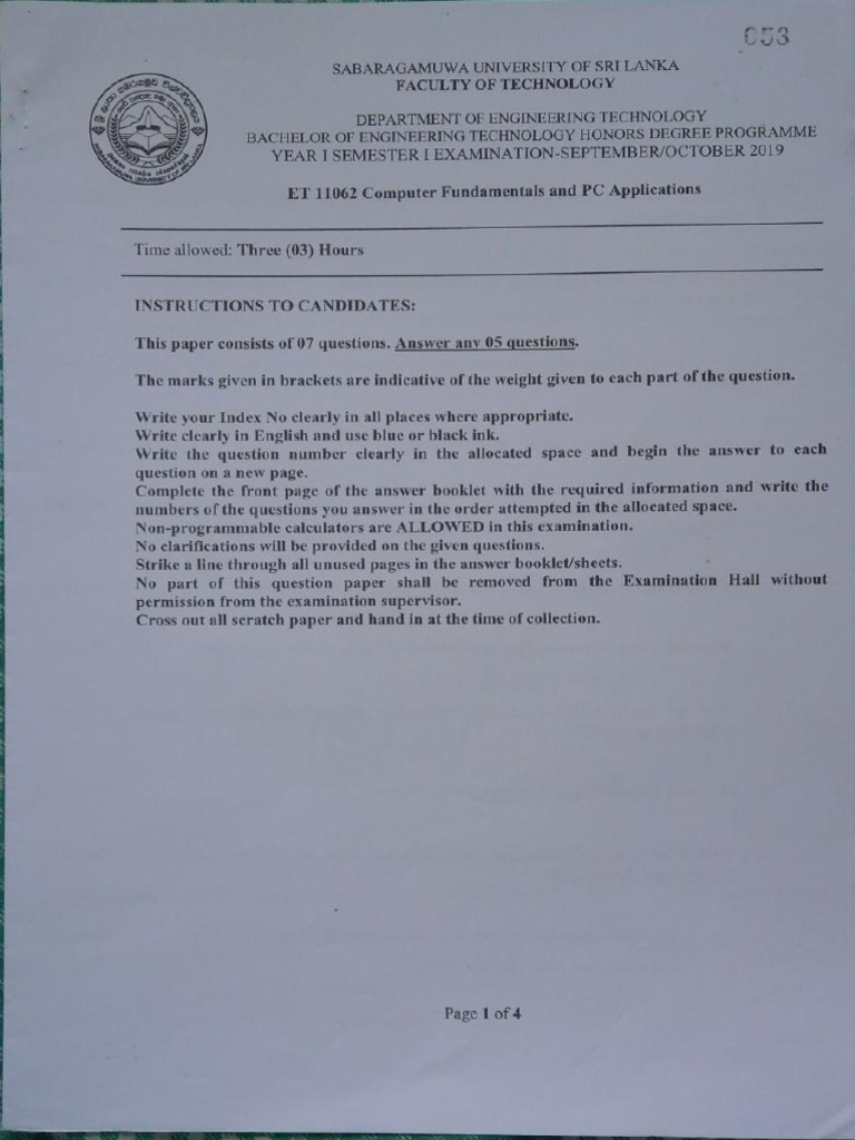 2019 ICT Paper (1) | PDF