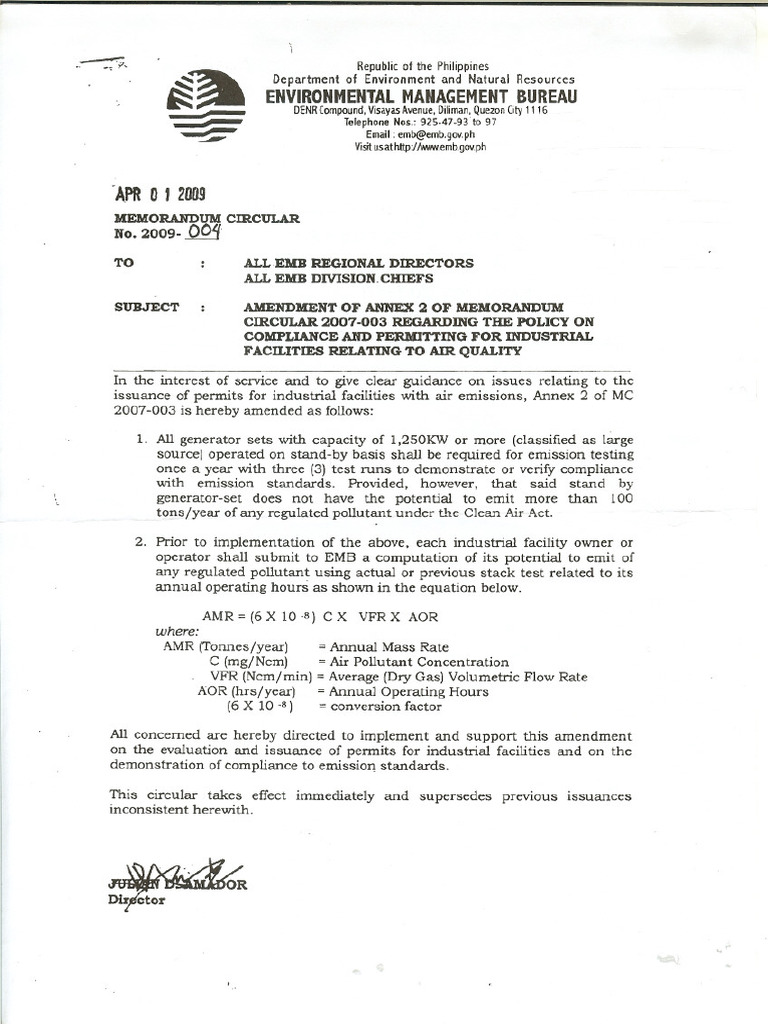 Denr MC 2009 - 004 | PDF