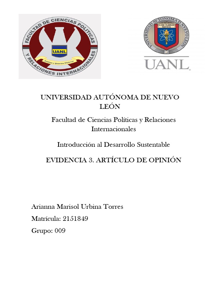 Ev3 Ids Amut | PDF | Sustentabilidad | Entorno natural