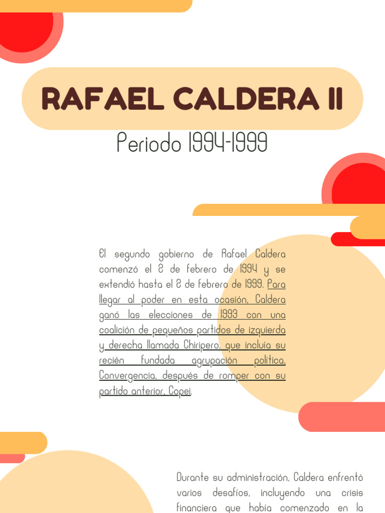 Rafael Caldera Ii | PDF | Hugo Chavez | Venezuela