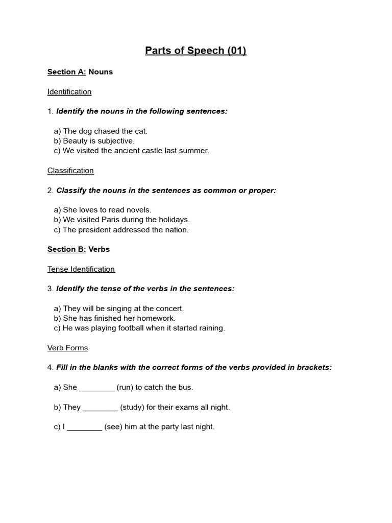Parts of Speech | PDF | Language Arts & Discipline | Poetry