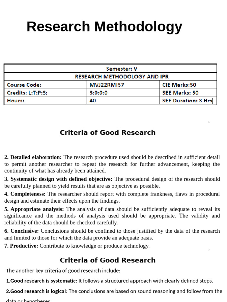 RM - Module I 2 | PDF | Methodology | Knowledge