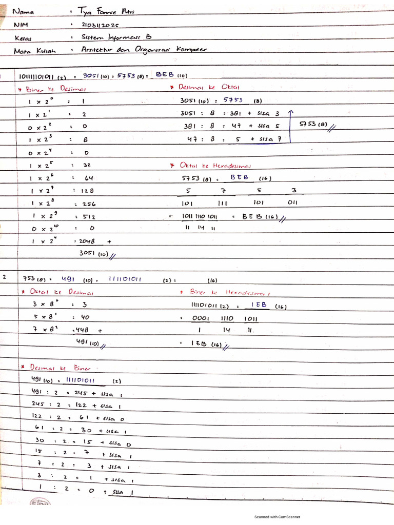 Tya Fannie Putri - 2103112025 Konversi | PDF