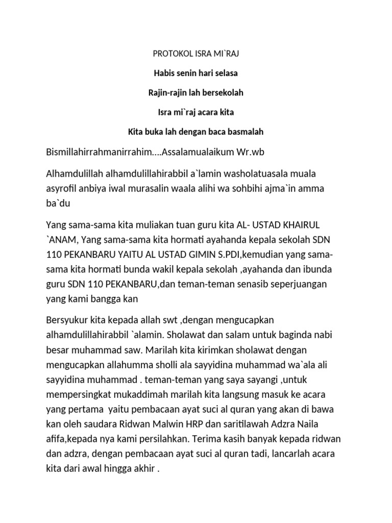 Protokol Isra Mi | PDF