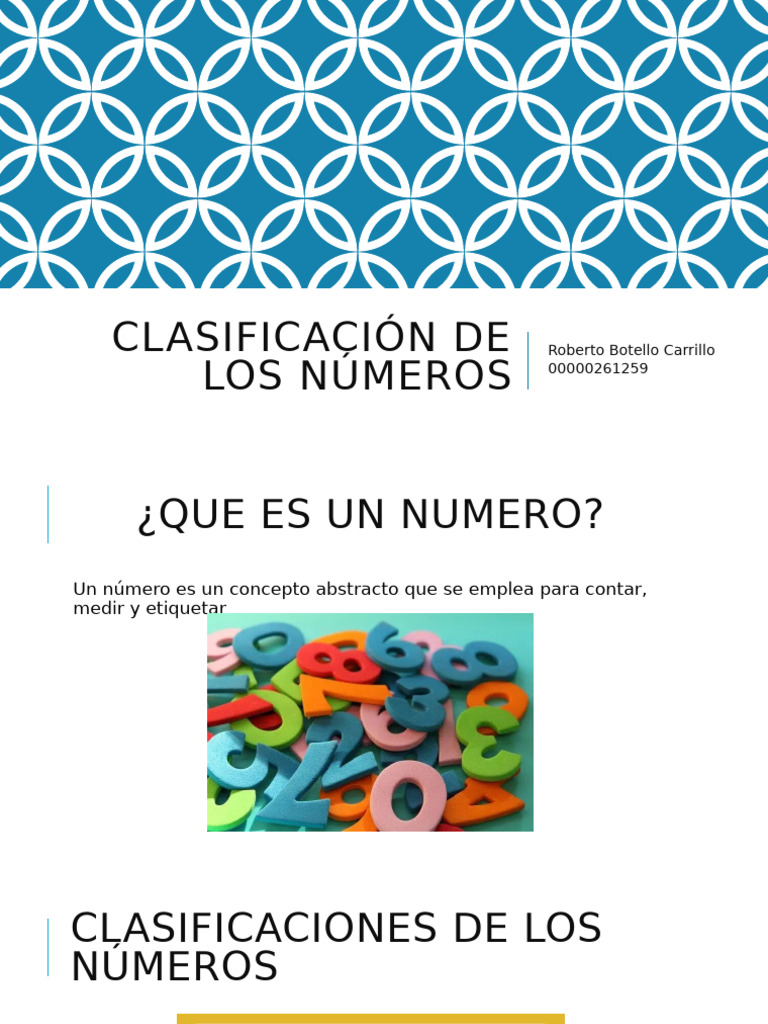Clasificación de Los Números RBC | PDF
