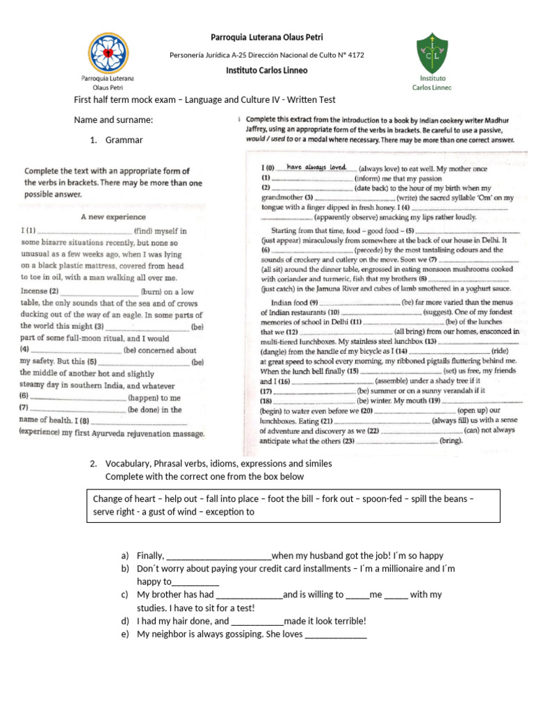 Mock Exam 1 Term | PDF