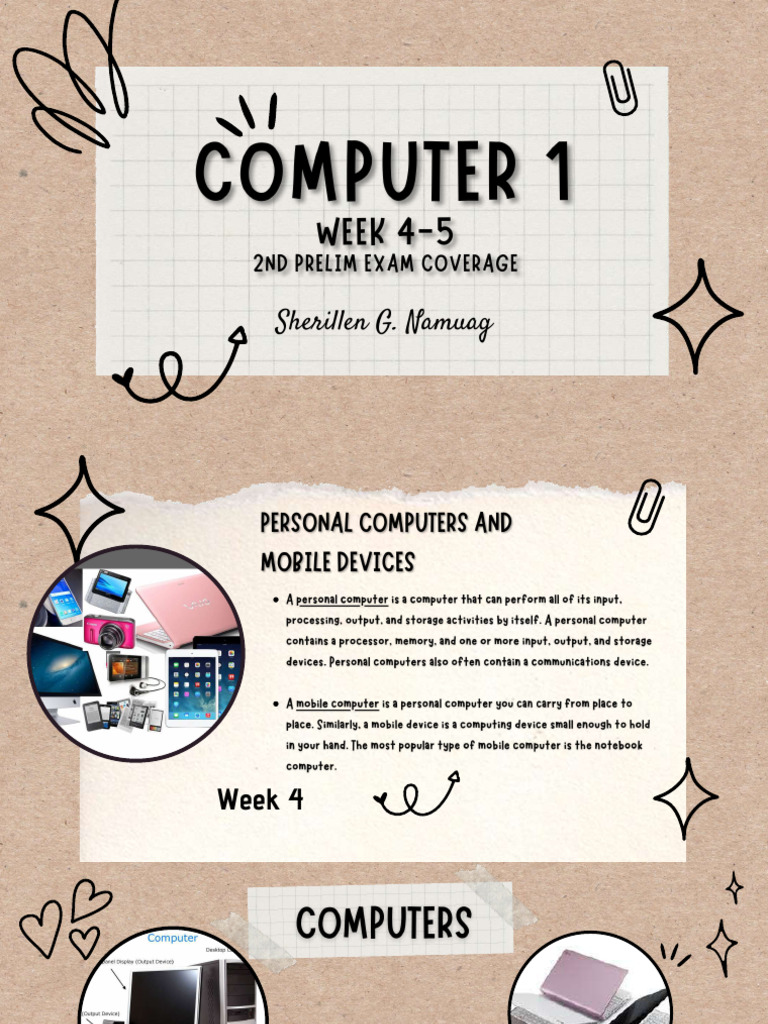 Week 4 5 Computer1 SGN - Compressed | PDF | Computer Monitor | Printer (Computing)