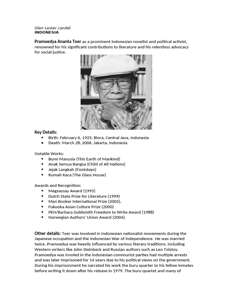Southeast Asian Authors and Background FINAL | PDF | Classics