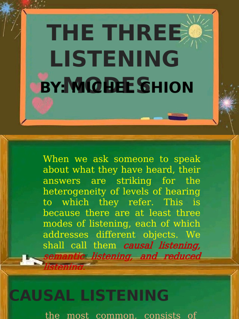Three Modes of Listening | PDF | Philosophy