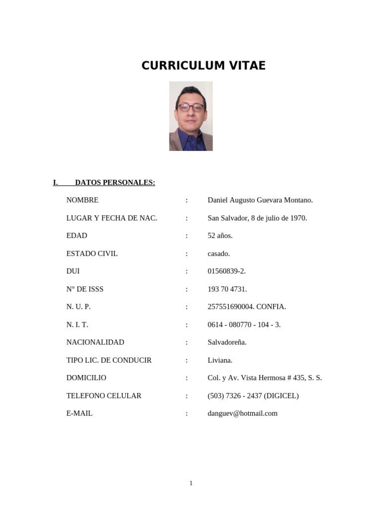 CV Daniel 2023 | PDF | Contador | Informática