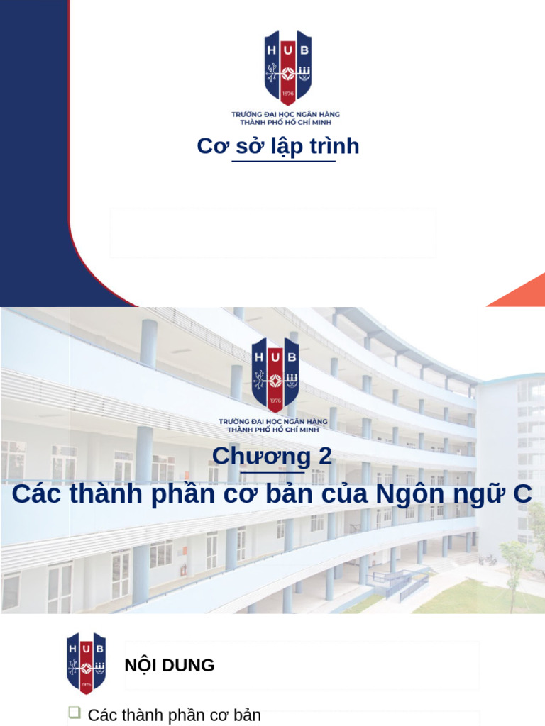 C02-Cac Phan Tu Co Ban Cua Ngon Ngu C-C++ - Final | PDF