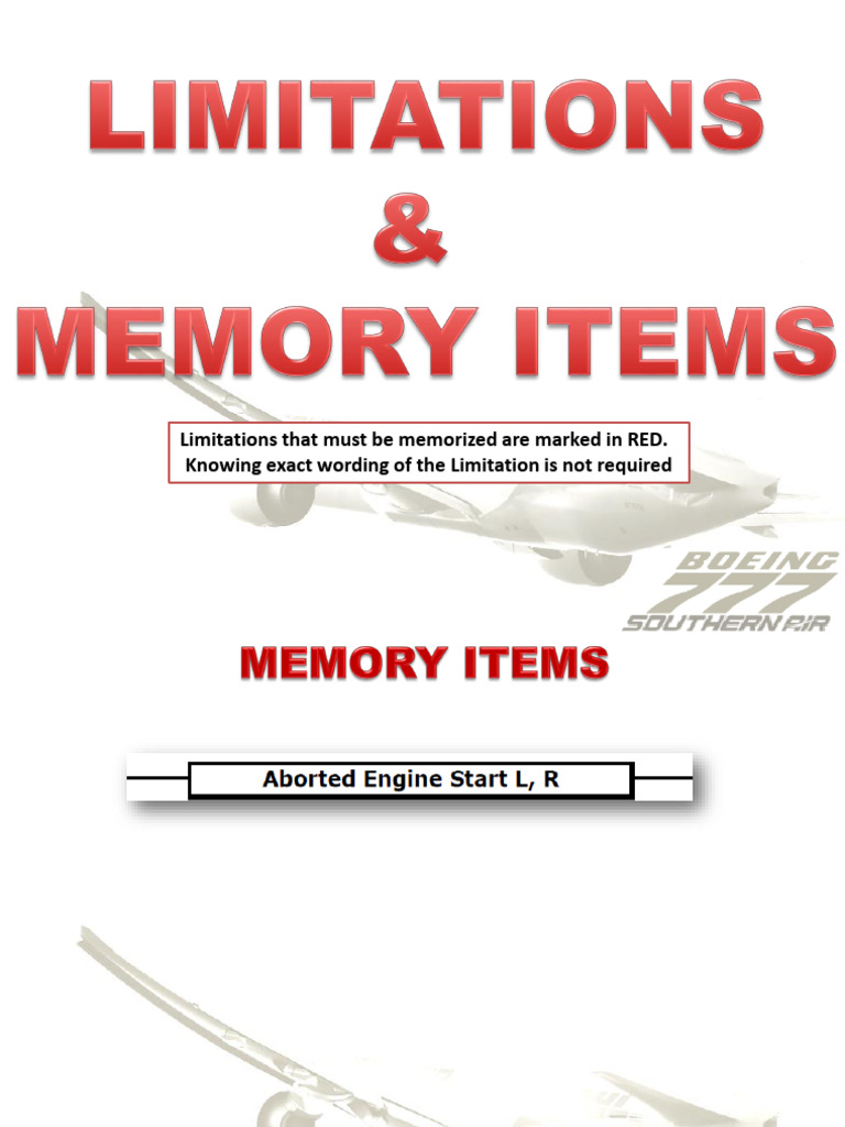 Aircraft Operational Limitations Guide | PDF | Aviation | Aircraft