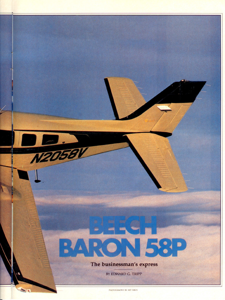 198504-1985 Beech 58P Baron | PDF | Aircraft | Cockpit