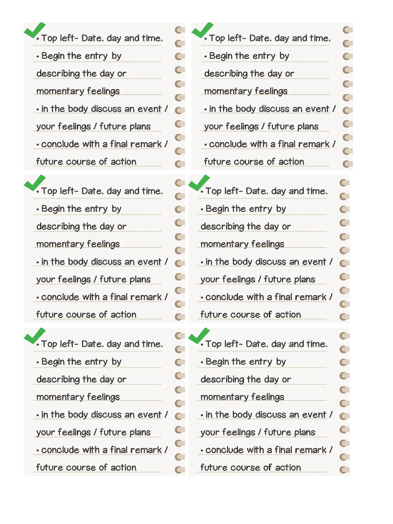 Diary Guide Line | PDF