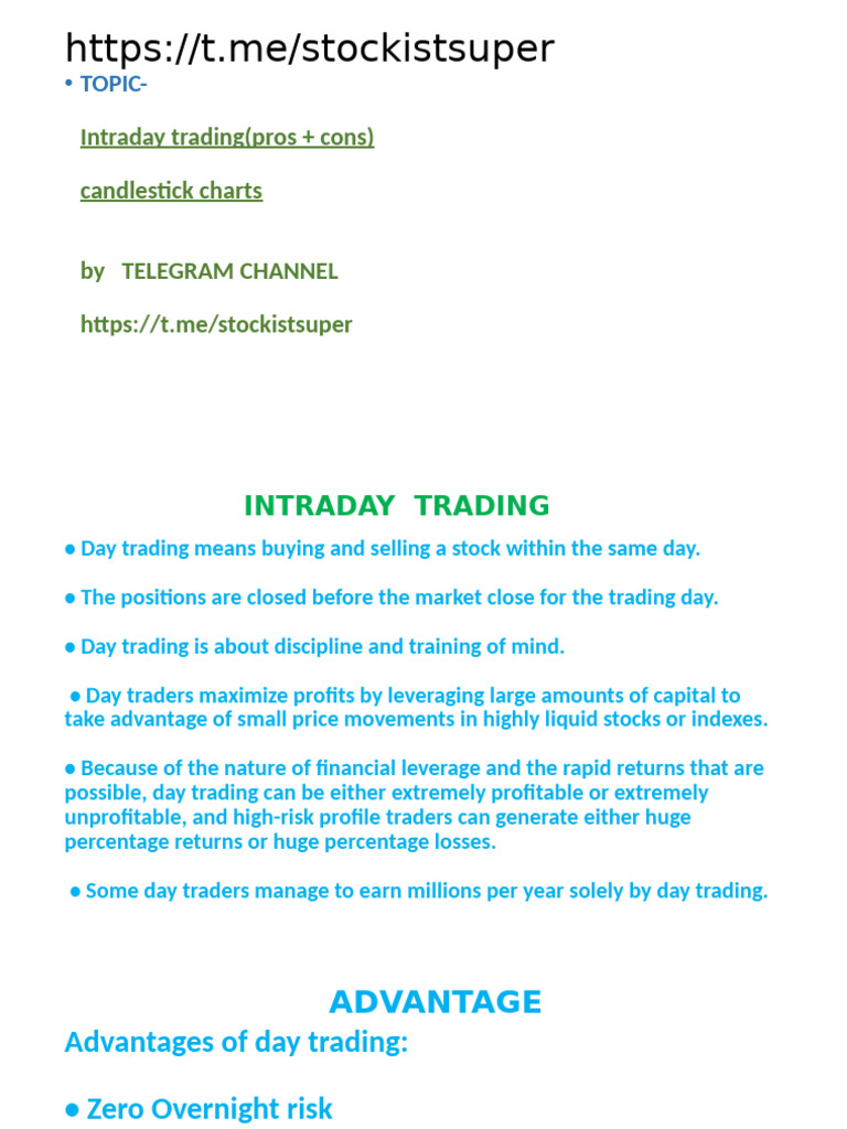 Candlesticks For Intraday | PDF | Day Trading | Technical Analysis