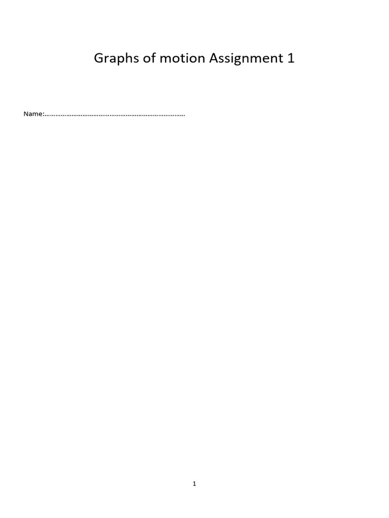 Graphs Of Motion Pdf