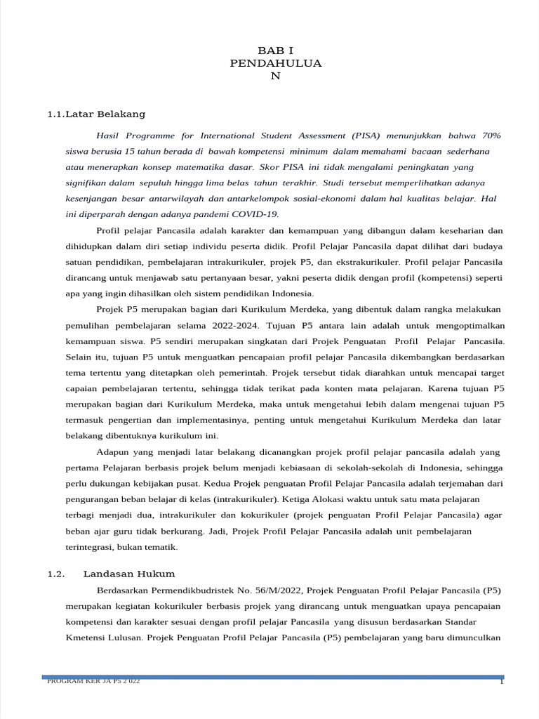 PDF Program Kerja p5 20222023 - Compress | PDF