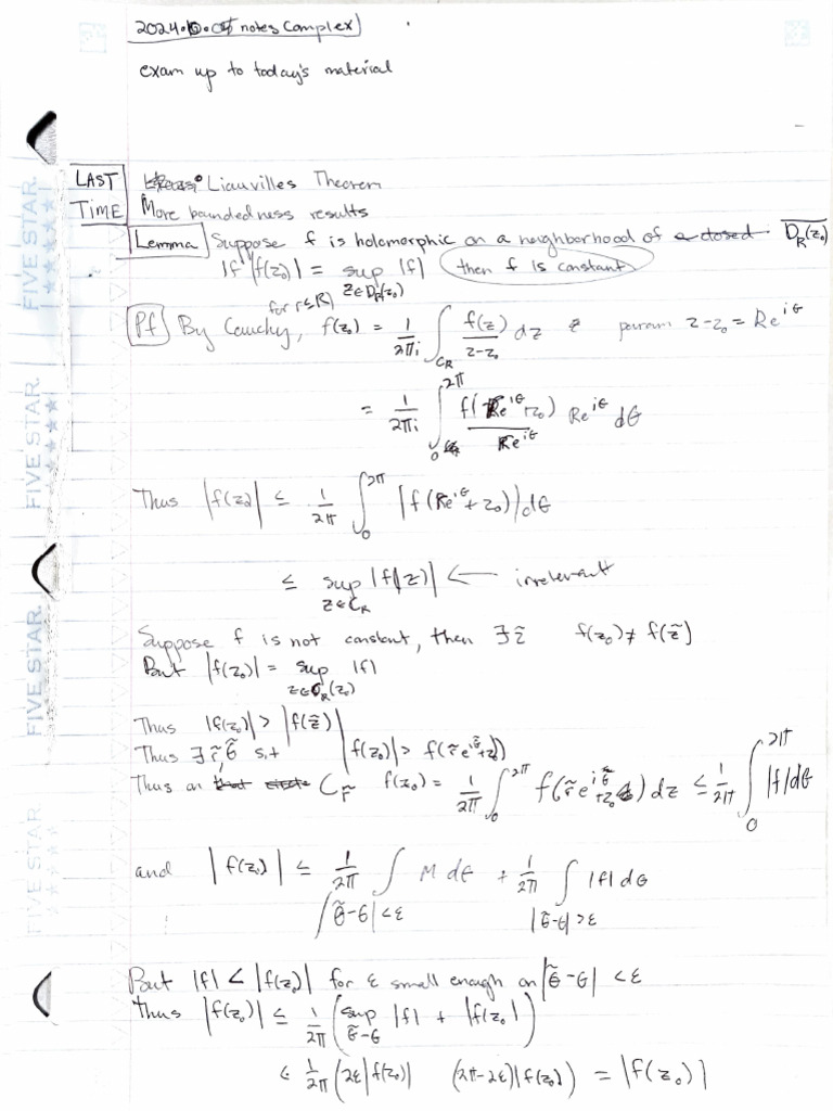 Complex Analysis Notes | PDF