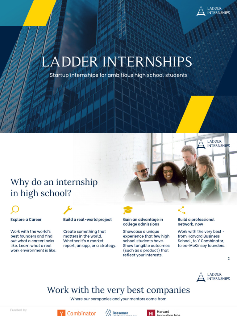High School Ladder Internships Guide | PDF | Health Care | Medicine