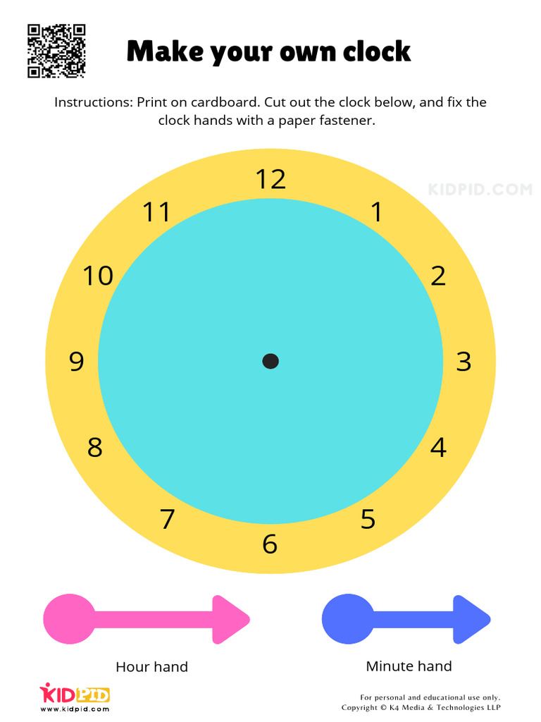 Make Your Own Clock Printables For Kids | PDF