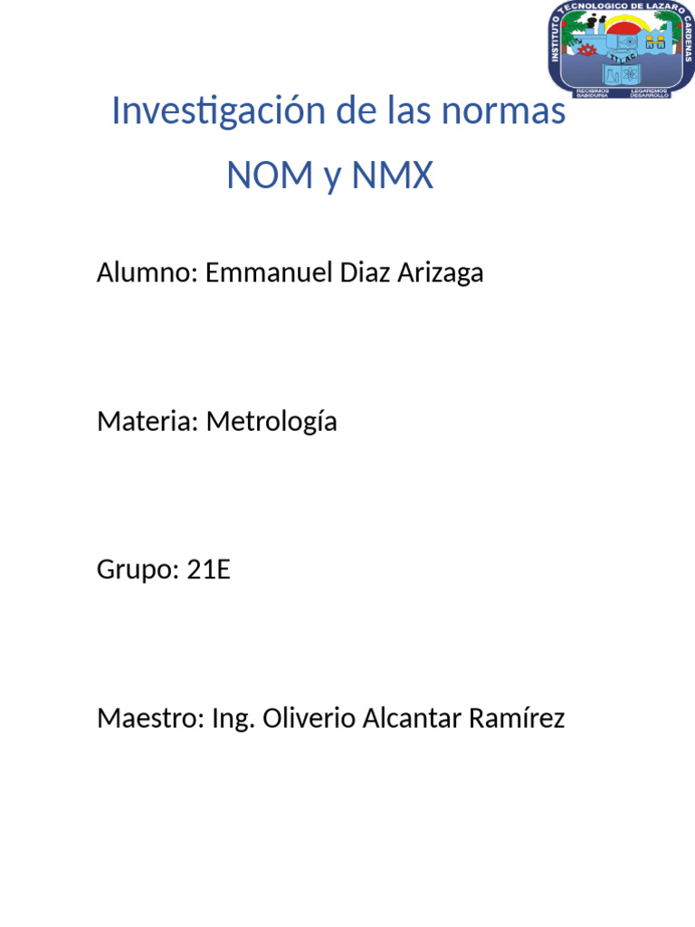 Investigación de Las Normas NOM y NMX | PDF | Calidad (comercial) | México