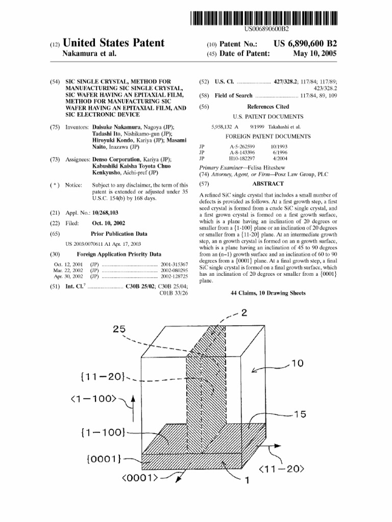 Us 6890600 | PDF | Dislocation | Crystal